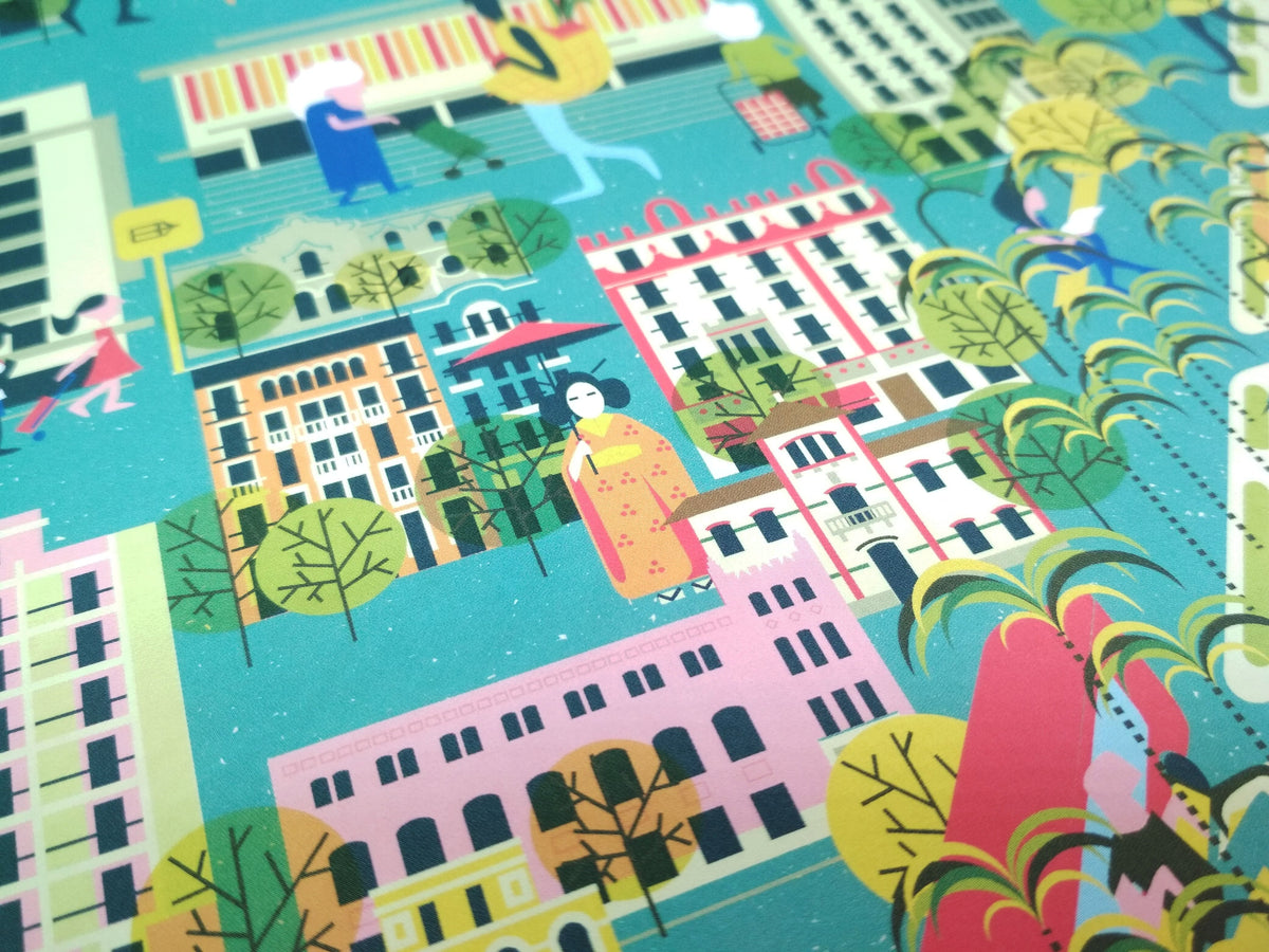 LAMINA BARRIO RUSSAFA 23x50 // PRINT RUSSAFA NEIGHBORHOOD 23x50 ...