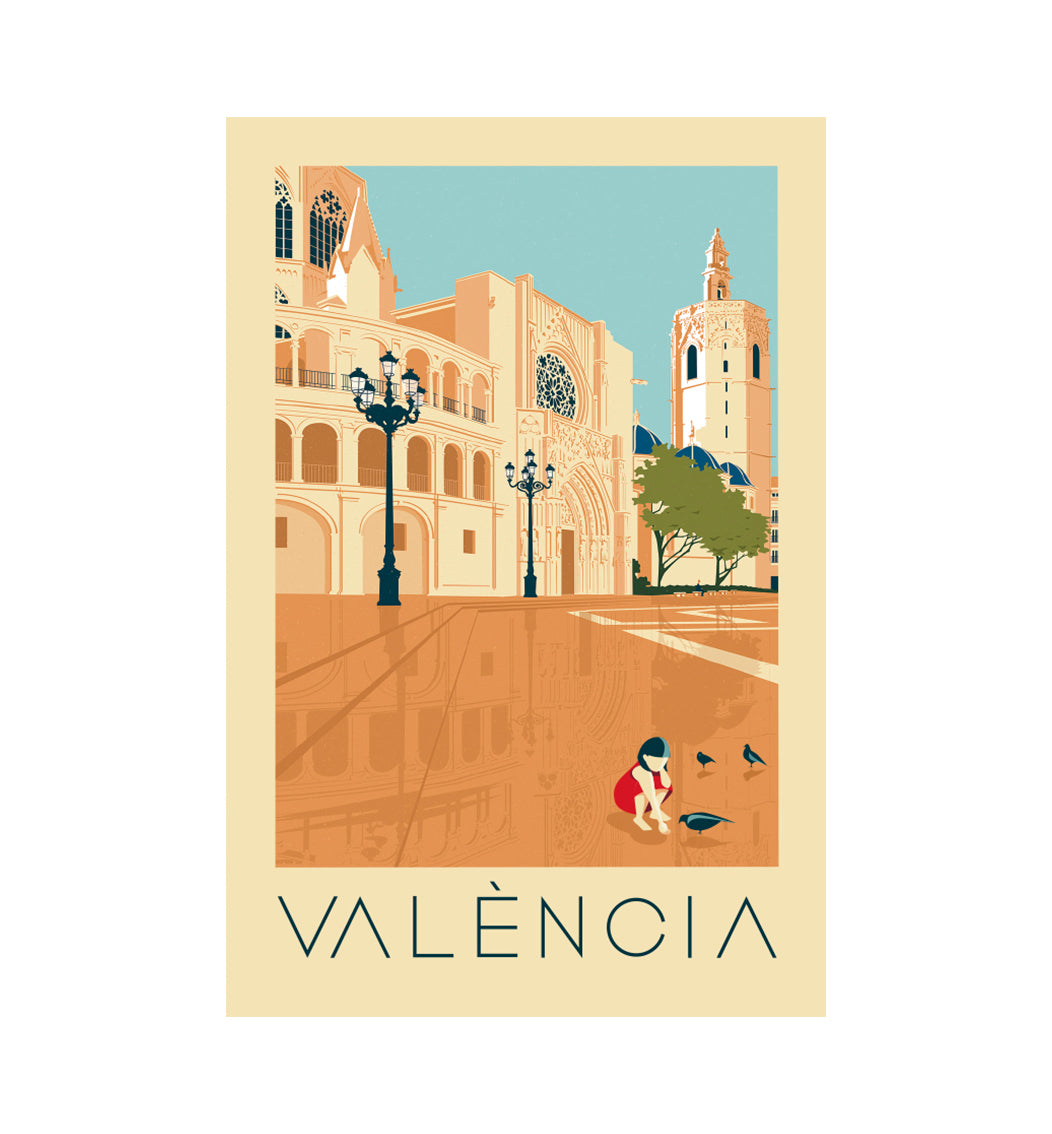 POSTAL / POSTCARD PLAZA DE LA VIRGEN – atypical valencia